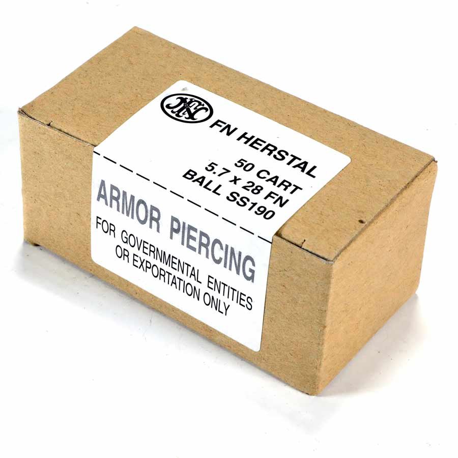 RTG Parts FN 5.7X28MM SS190 AP Ammo, 31gr Black Tip, Armor Piercing ...