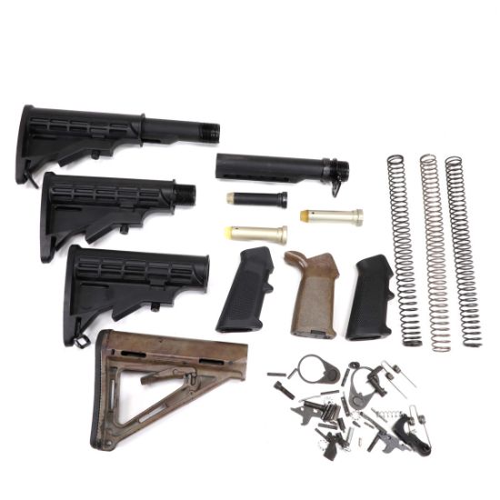 RTG Parts BOX OF MISC AR PARTS, STOCKS, TUBES, Just one available, J1-C ...
